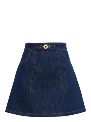 PATOU High-rise Denim Miniskirt - Blue
