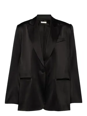 THE SEI Silk Blazer - Black