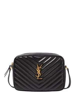 Saint Laurent Lou Camera Leather Crossbody Bag - Black