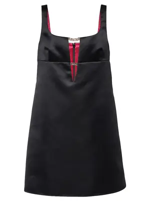 Nina Ricci Cutout Satin Minidress - Black