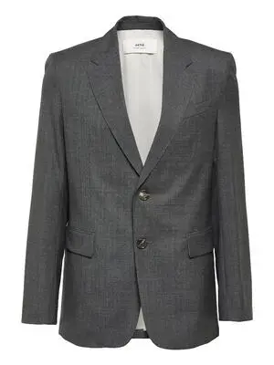 AMI Paris Virgin Wool Blazer - Grey