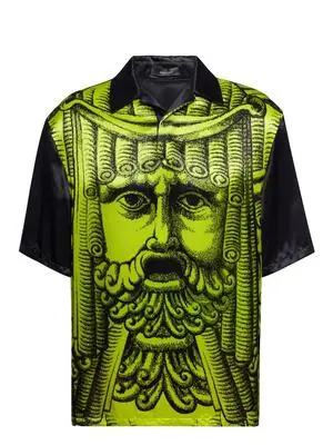 Versace Printed Satin Bowling Shirt - Multicoloured