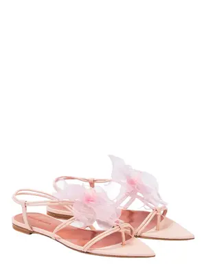 NENSI DOJAKA Applique Leather Thong Sandals - Pink
