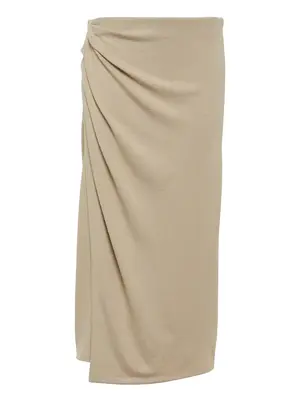 Vince Jersey Wrap Skirt - Brown