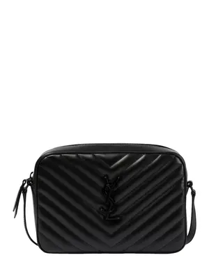 Saint Laurent Lou Camera Leather Crossbody Bag - Black