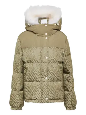 YVES SALOMON Logo Trimmed Down Jacket - Multicoloured