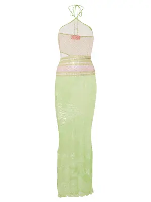 ROBERTA EINER Natalie Halterneck Maxi Dress - Multicoloured
