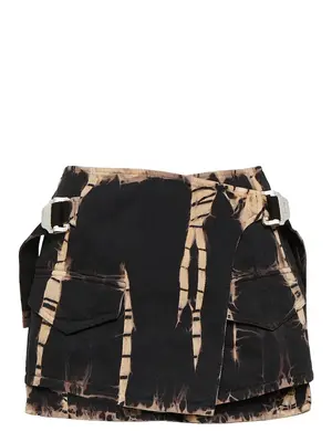 DION LEE Tie-dye Denim Miniskirt - Multicoloured