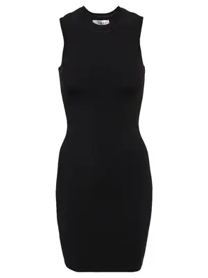 Victoria Beckham Vb Bodycon Knit Minidress - Black