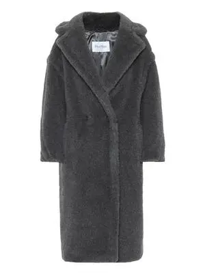 Max Mara Teddy Bear Icon Alpaca And Wool-blend Coat - Grey