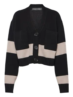Proenza Schouler Sofia Wool And Cashmere Cropped Cardigan - Black