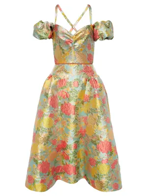 MARKARIAN Markarian Jackie Floral Jacquard Midi Dress