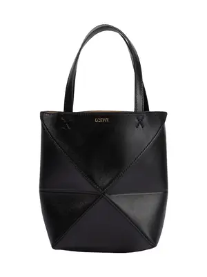 Loewe Puzzle Fold Mini Tote - Black