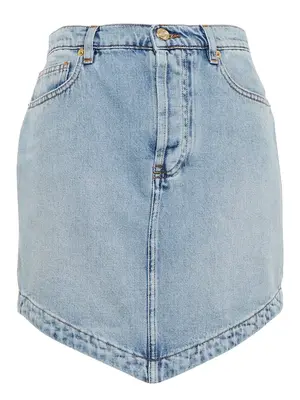 Alexandre Vauthier Asymmetric Denim Miniskirt - Blue