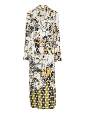 Dries Van Noten Printed Double-breasted Coat - Multicoloured
