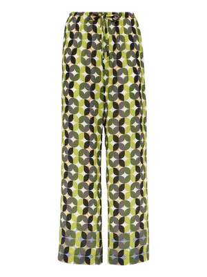 Dries Van Noten Printed High-rise Wide-leg Pants - Multicoloured