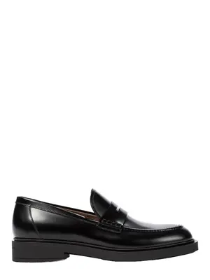 GIANVITO ROSSI Harris Leather Loafers - Black