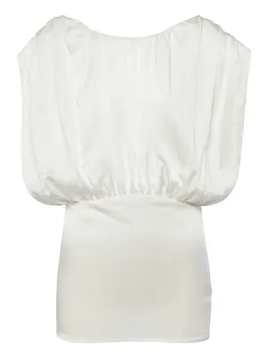 JIL SANDER Gathered Top - Beige