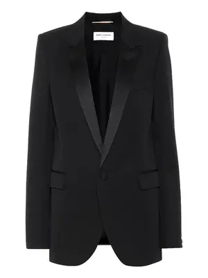 Saint Laurent Virgin Wool Blazer - Black