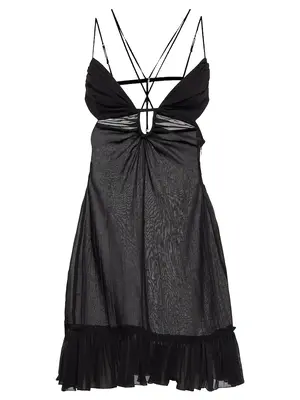 NENSI DOJAKA Cutout Halterneck Minidress - Black