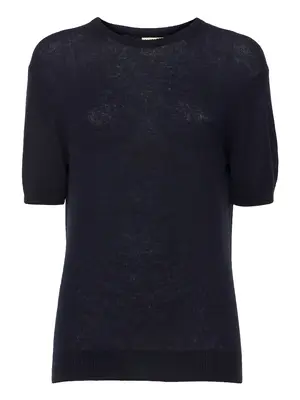 Khaite Pierre Cashmere-blend Top - Blue