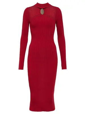 Simkhai Nikolai Halterneck Midi Dress - Red