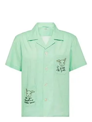 BODE See You At The Barn Cotton Shirt - Green