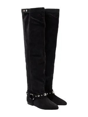 Isabel Marant Selize Over-the-knee Suede Boots - Black