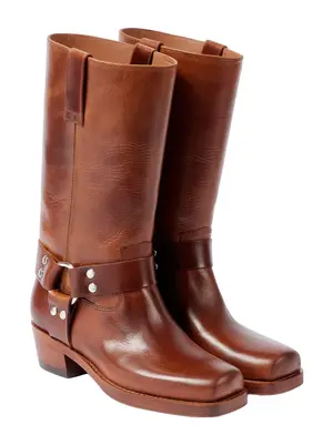 Paris Texas Roxy 45 Leather Biker Boots - Brown