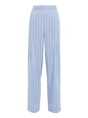 Vince Striped High-rise Wide-leg Pants - Multicoloured