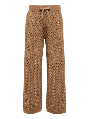 Brunello Cucinelli Cotton, Linen, And Silk Sweatpants - Beige