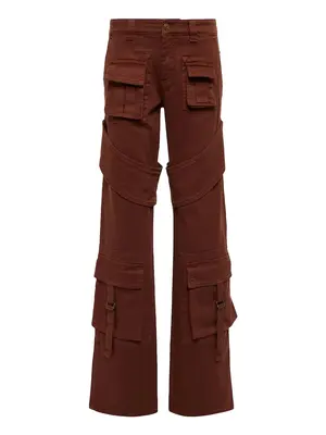 Blumarine Canvas Cargo Pants - Red