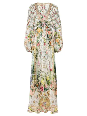 Camilla Renaissance Romance Silk Maxi Dress - Multicoloured
