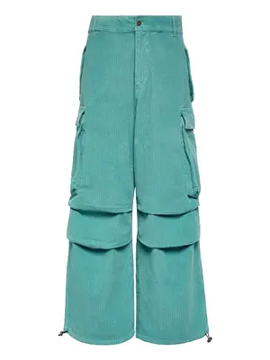 Alanui Velvet Corduroy Cargo Pants - Blue