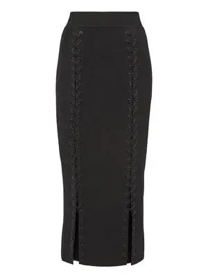 Simkhai Helix Lace-up Maxi Skirt - Black