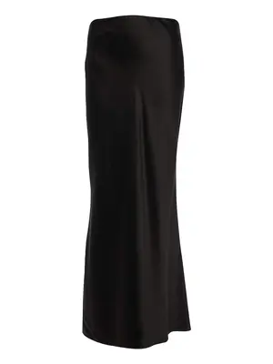 THE SEI Silk Maxi Skirt - Black