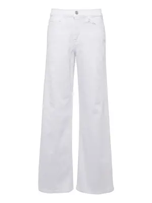 FRAME Frame Le Slim Palazzo High-Rise Jeans White