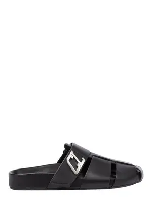 CHRISTIAN LOUBOUTIN Abubizz Leather Slippers - Black