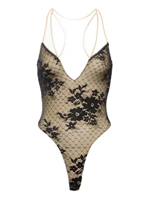 Wolford X N21 Monica Lace-paneled Bodysuit - Multicoloured