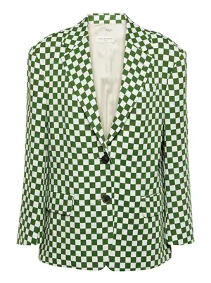 Dries Van Noten Checked Single-breasted Blazer - Multicoloured