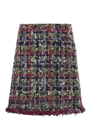 Etro Wool-blend Tweed Miniskirt - Multicoloured