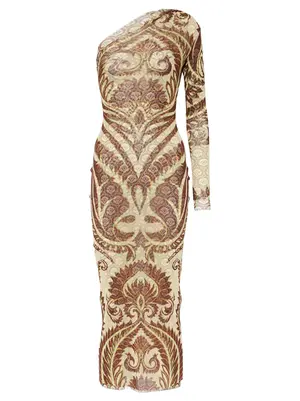 Etro One-shoulder Printed Midi Dress - Multicoloured