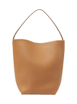 THE ROW N/S Park Large Leather Tote Bag Beige