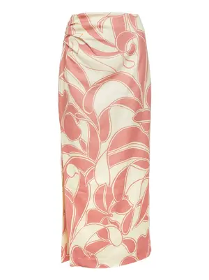 SIR. Belletto Printed Linen Maxi Skirt - Multicoloured