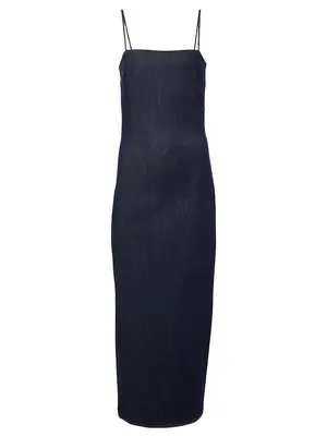 Alaïa Denim Midi Dress - Blue
