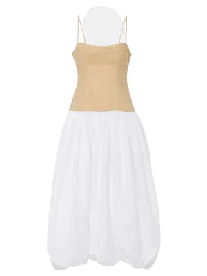 Simkhai Pfeiffer Cotton And Linen-blend Midi Dress - Multicoloured