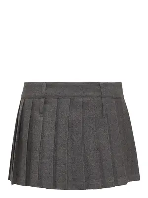 THE FRANKIE SHOP Blake Pleated Mini Skirt - Grey