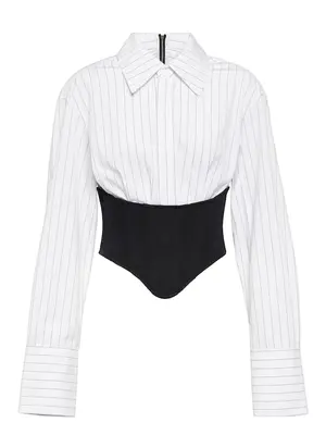 DION LEE Corset Striped Shirt - Multicoloured