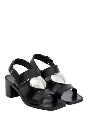 Alaïa Le Cour Leather Sandals - Black