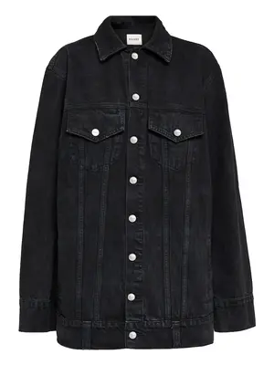 Khaite Cotton Denim Trucker Jacket - Black